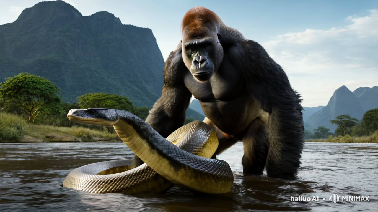 Gorilla Vs Snake Fight